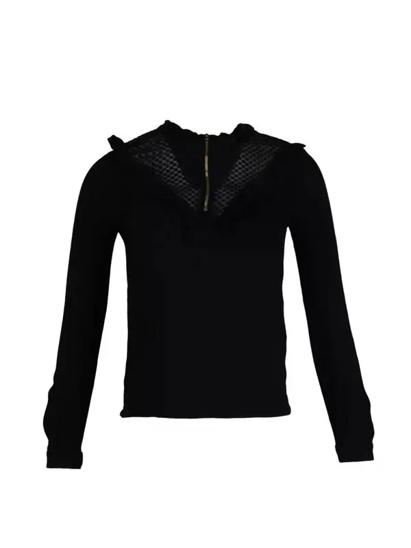 Maje Ruffle-trim Long-sleeve Top