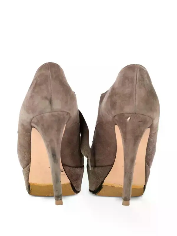 GIANVITO ROSSI Lace-up Suede Platform Ankle Boots
