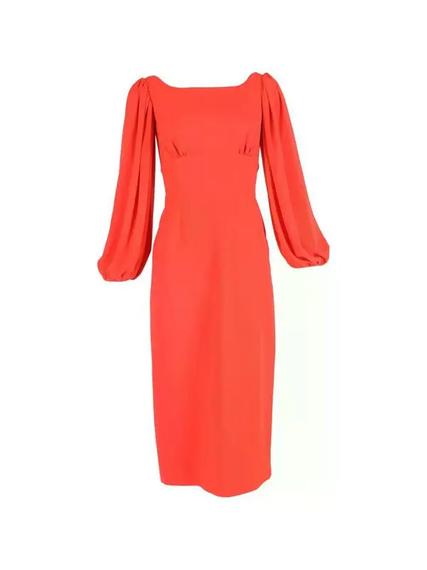 EMILIA WICKSTEAD Bishop-sleeve Midi Dress