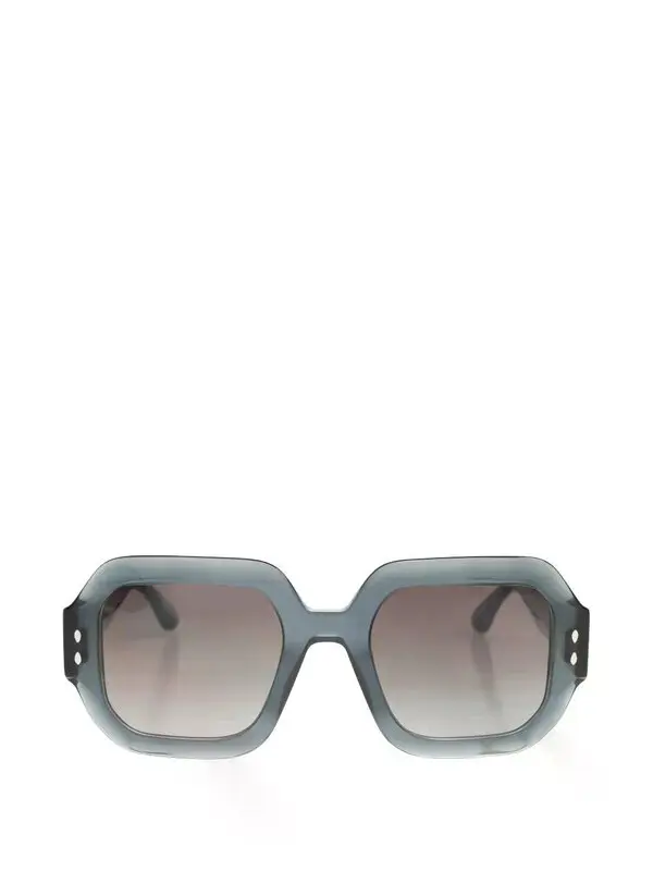 Isabel Marant Geometric-frame Studded Sunglasses - Grey