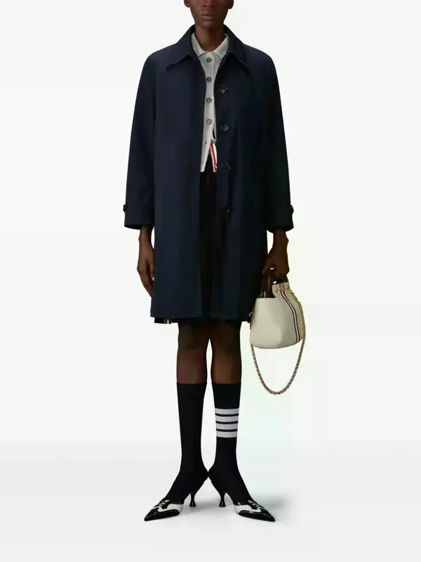 Thom Browne Hector Pointelle Short Sleeve Cardigan - Grey