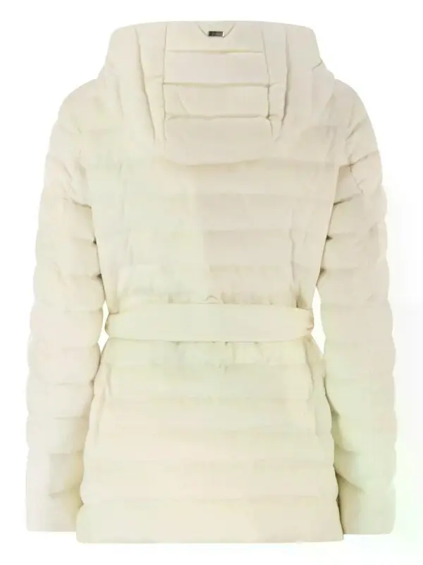 Herno Belted Hooded Puffer Jacket - Neutrals