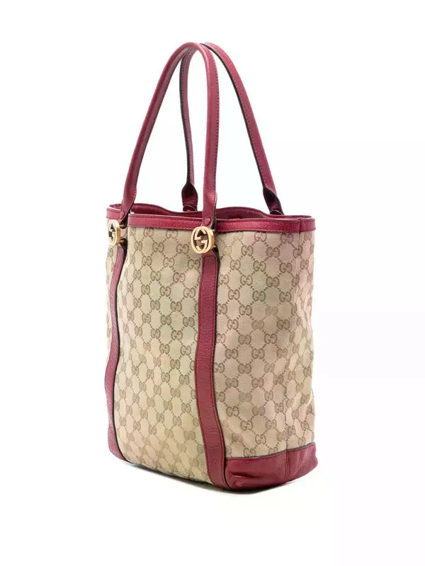 Gucci Gg Canvas Twins Tote Bag - Brown