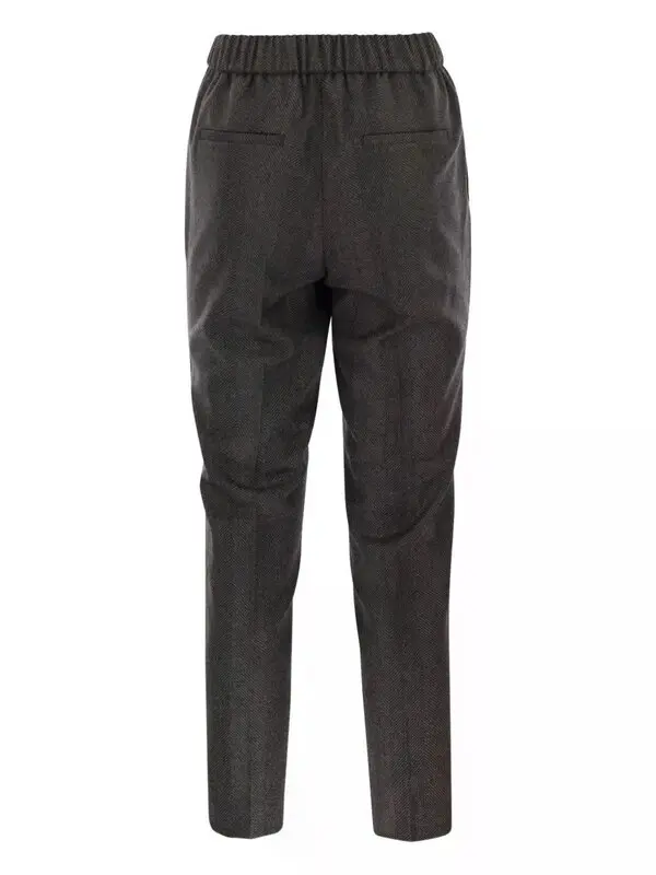Peserico Elasticated Herringbone Trousers