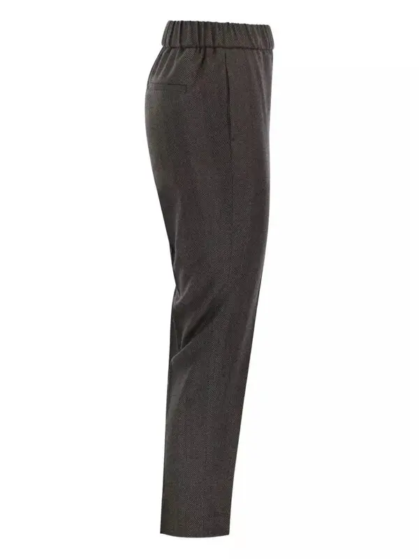 Peserico Elasticated Herringbone Trousers