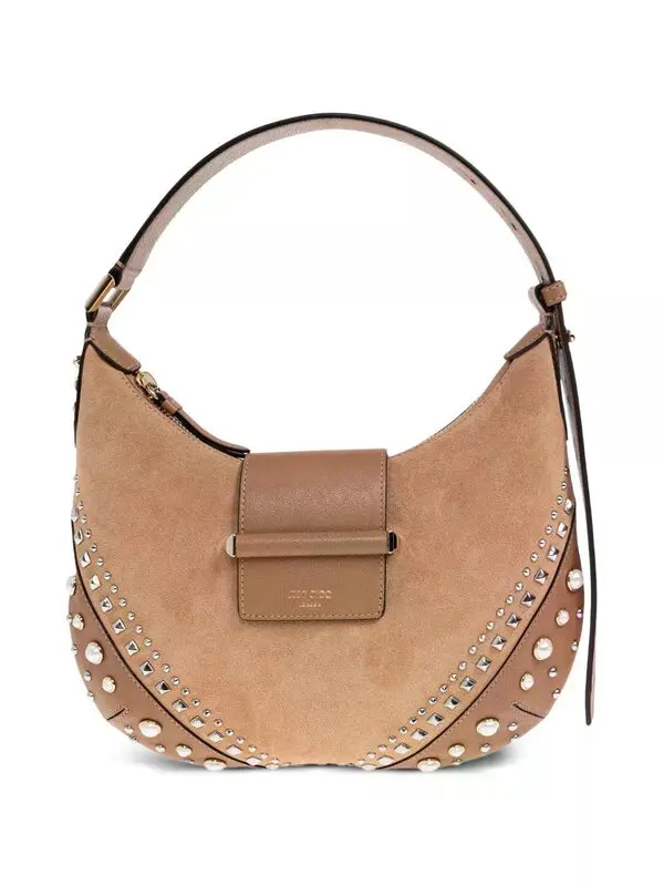 JIMMY CHOO Small Studded Shoulder Bag - Neutrals