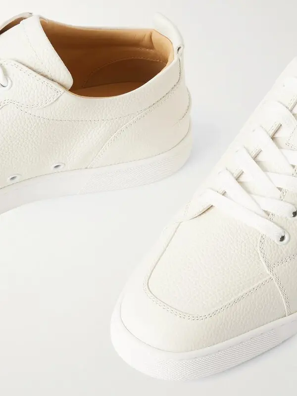 CHRISTIAN LOUBOUTIN Rantulow Full-grain Leather Sneakers