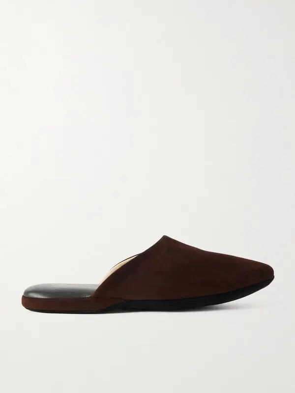 Charvet Suede Slippers - Brown