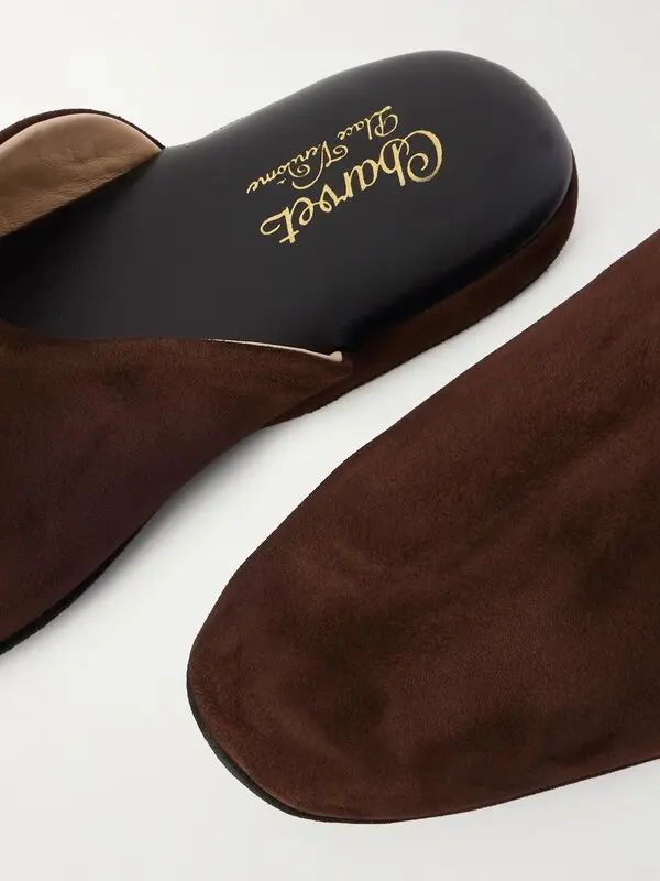 Charvet Suede Slippers - Brown