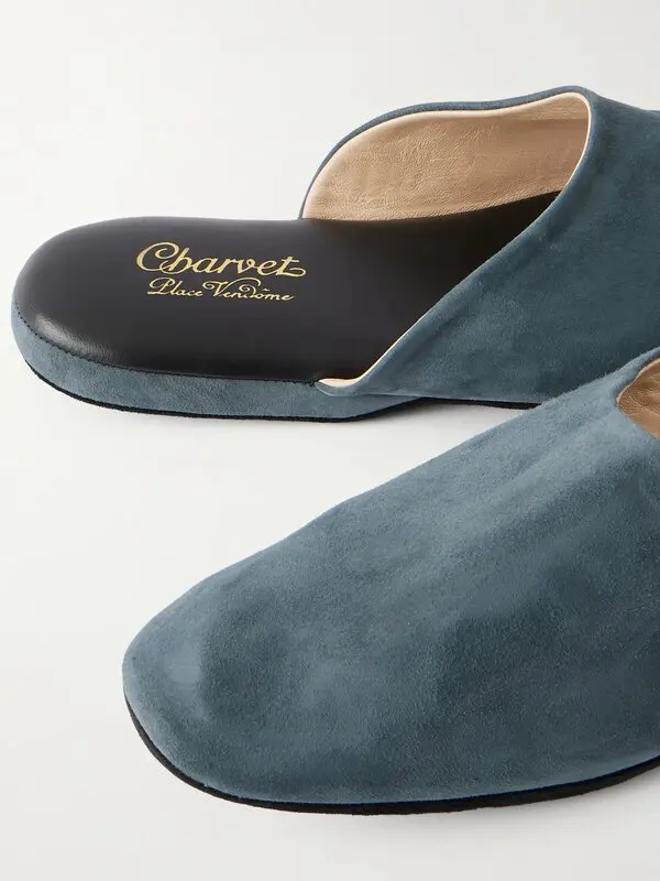 Charvet Suede Slippers - Gray