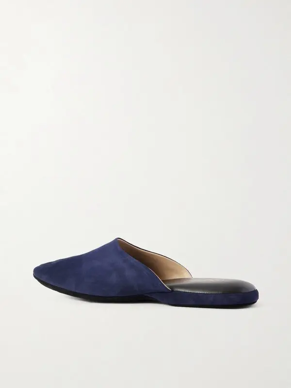 Charvet Suede Slippers - Blue