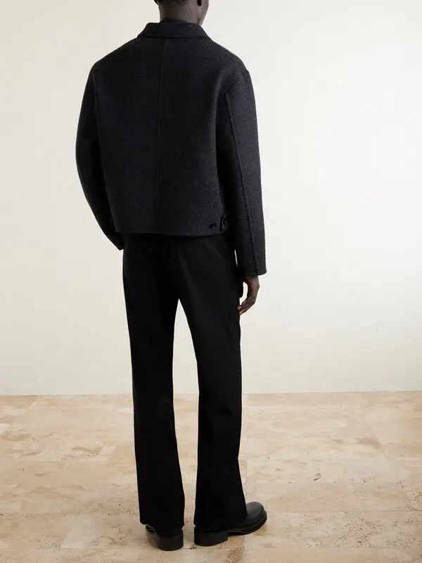 JIL SANDER Virgin Wool Blouson Jacket - Gray
