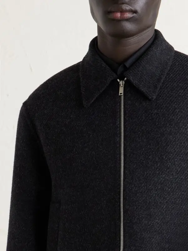 JIL SANDER Virgin Wool Blouson Jacket - Gray