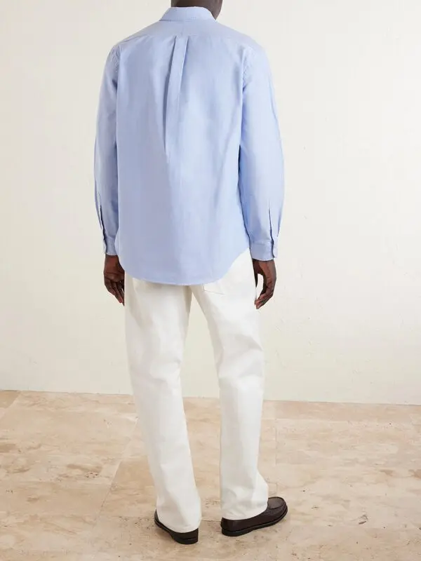 Polo Ralph Lauren Button-down Collar Logo-embroidered Cotton Oxford Shirt - Blue