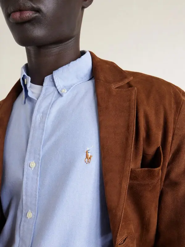 Polo Ralph Lauren Button-down Collar Logo-embroidered Cotton Oxford Shirt - Blue