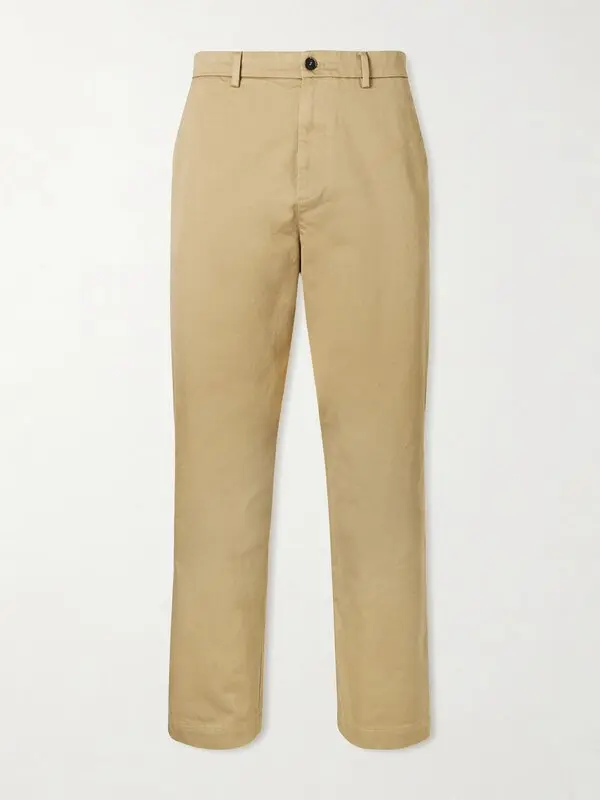Barena Venezia Straight-leg Cotton-gabardine Trousers - Neutrals