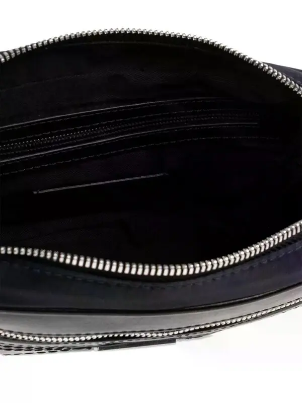Iceberg Zip-detailed Shoulder Bag - Black
