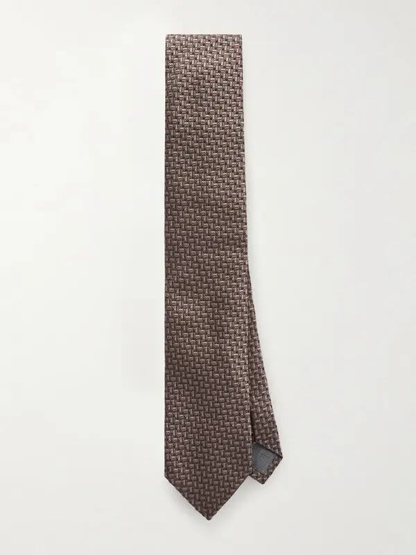 Brunello Cucinelli 7.5cm Silk Tie - Brown