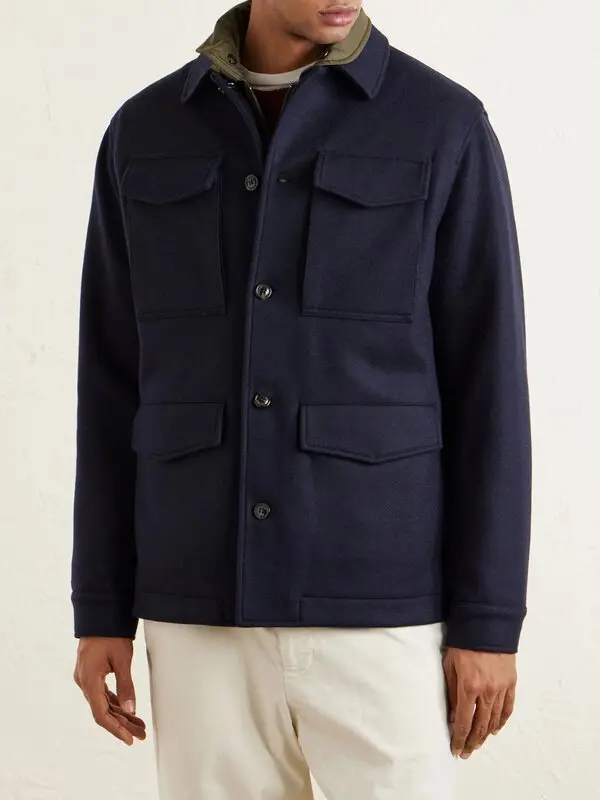 VALSTAR Demetry Wool-blend Field Jacket With Detachable Gilet - Black