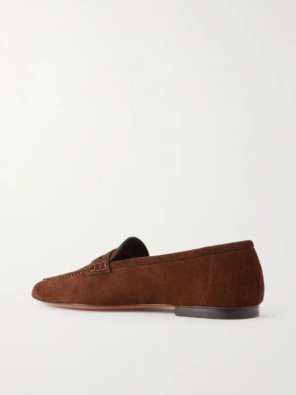 Ralph Lauren Purple Label Suede Penny Loafers