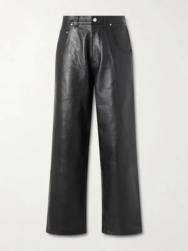 Vetements Straight-leg Leather Trousers