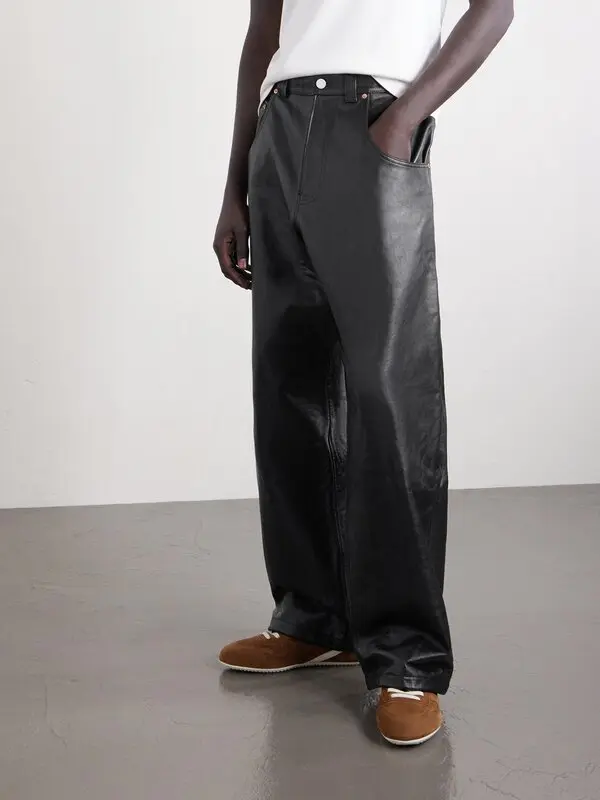 Vetements Straight-leg Leather Trousers