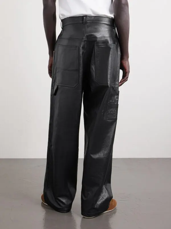 Vetements Straight-leg Leather Trousers