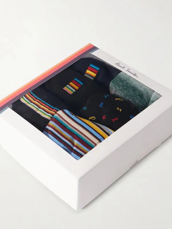 Paul Smith Striped Cotton-blend Socks