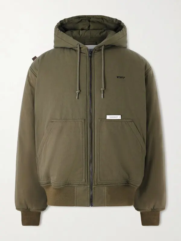 WTAPS Padded Cotton-canvas Zip-up Hooded Jacket