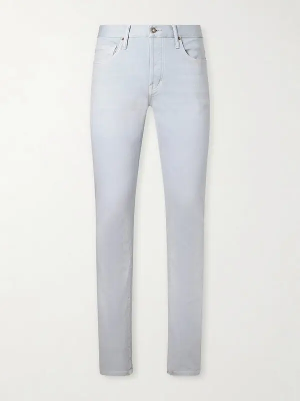TOM FORD Slim-fit Straight-leg Cotton-blend Trousers