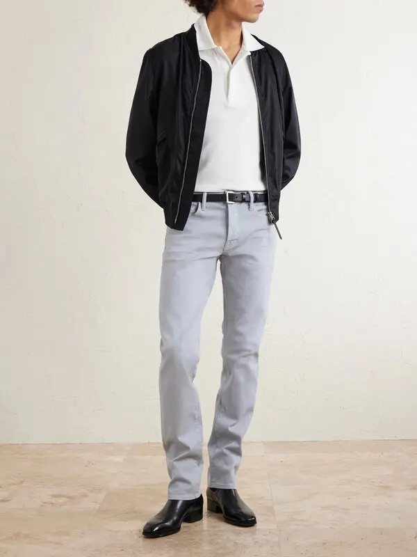 TOM FORD Slim-fit Straight-leg Cotton-blend Trousers