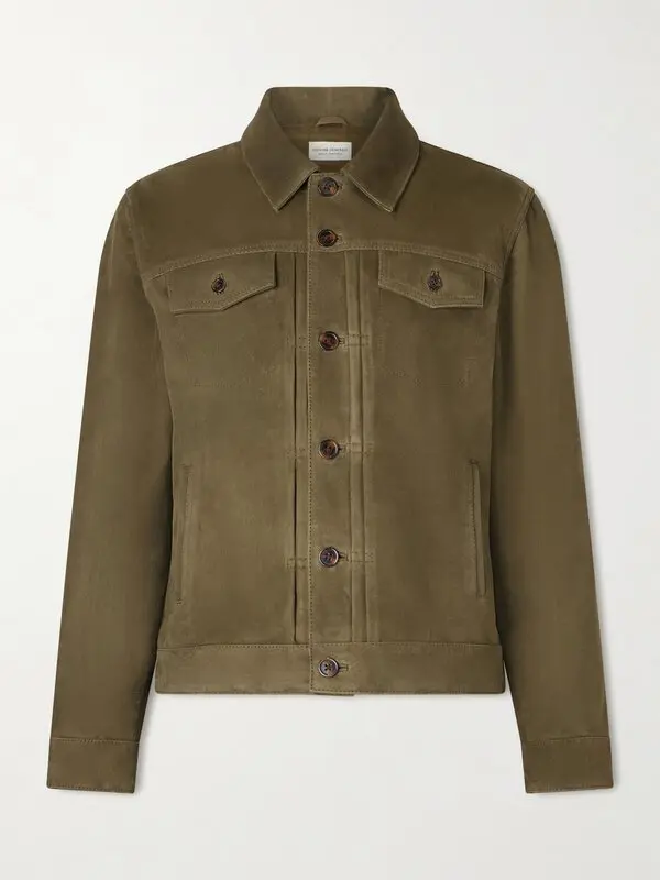 Officine Générale Liam Suede Jacket - Green