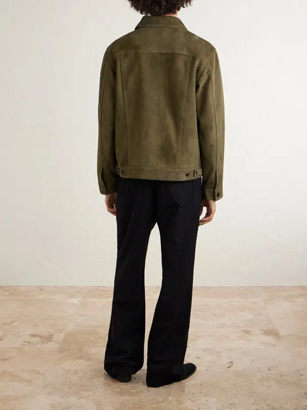 Officine Générale Liam Suede Jacket - Green