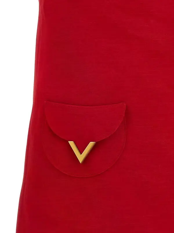 Valentino Garavani Logo-detail Mini Dress - Red