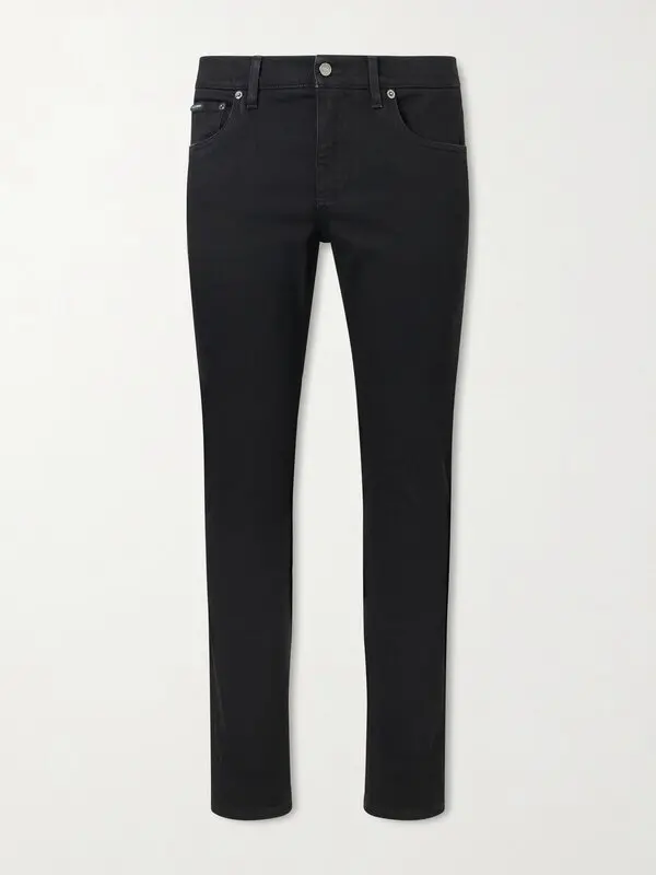 Dolce & Gabbana Slim-fit Straight-leg Jeans - Black