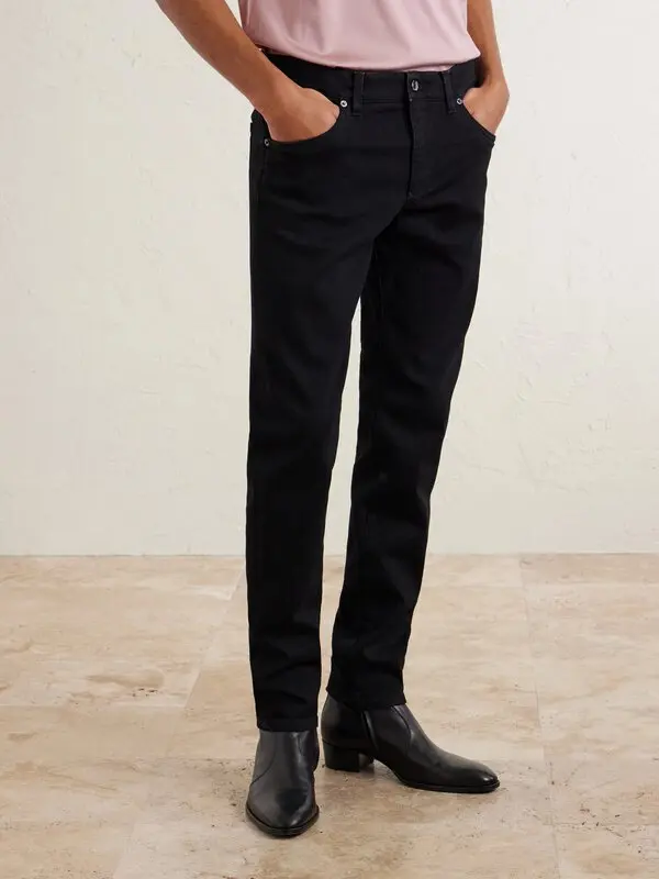 Dolce & Gabbana Slim-fit Straight-leg Jeans - Black