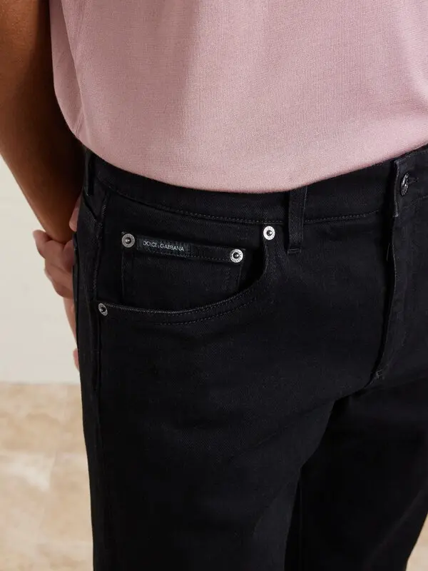 Dolce & Gabbana Slim-fit Straight-leg Jeans - Black
