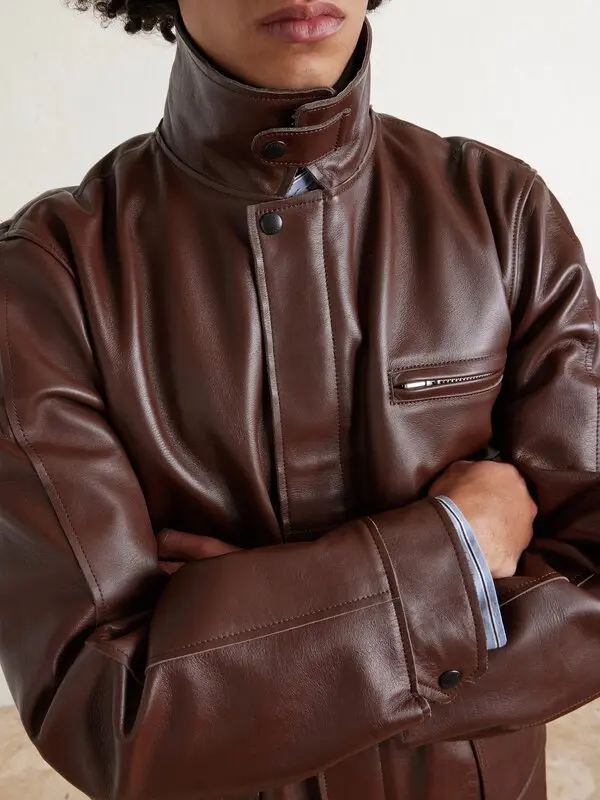 Sacai Leather Blouson Jacket