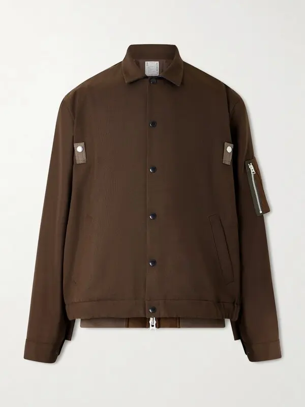 Sacai Layered Woven Blouson Jacket