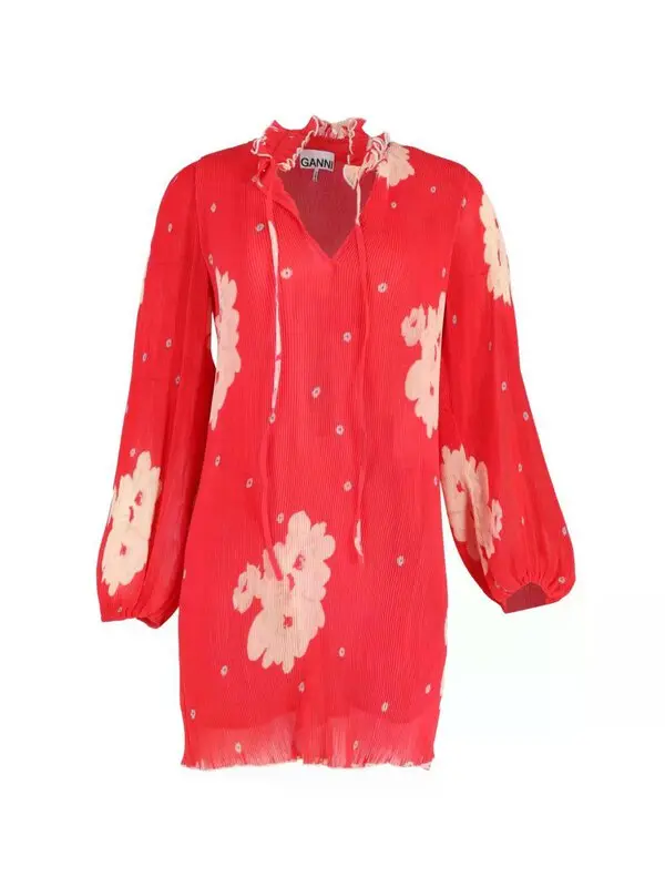 GANNI Floral-print Mini Dress