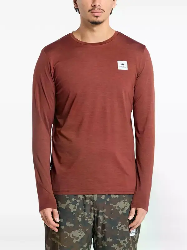 SAYSKY Graphic Print Long Sleeve Crewneck T-shirt
