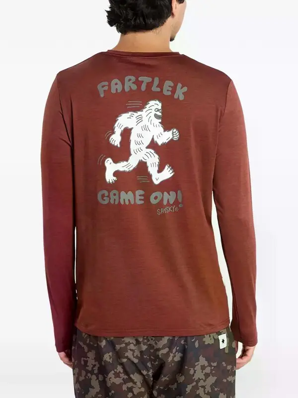 SAYSKY Graphic Print Long Sleeve Crewneck T-shirt