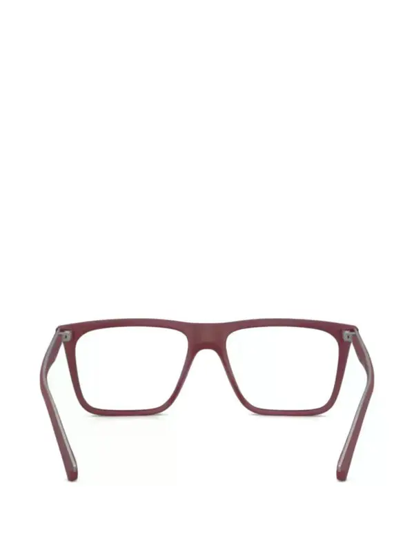 Emporio Armani Rectangle-frame Eyeglasses - Red