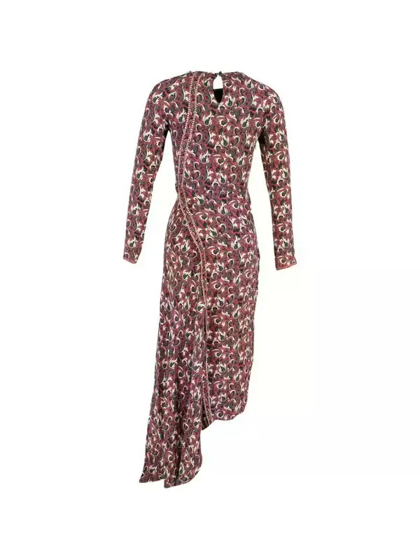 Vilshenko Asymmetric Printed Dress