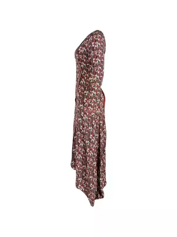 Vilshenko Asymmetric Printed Dress