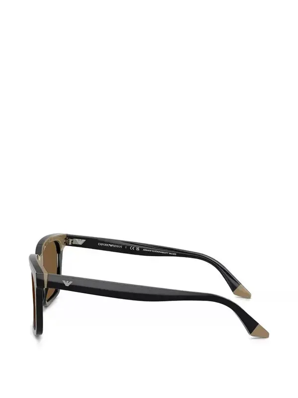 Emporio Armani Rectangle Sunglasses - Black