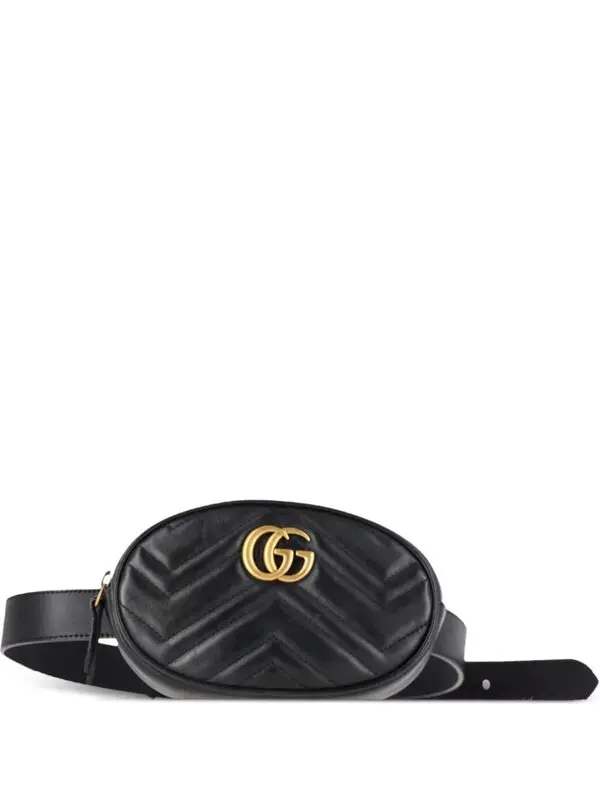 Gucci Gg Marmont Natelasse Belt Bag - Black