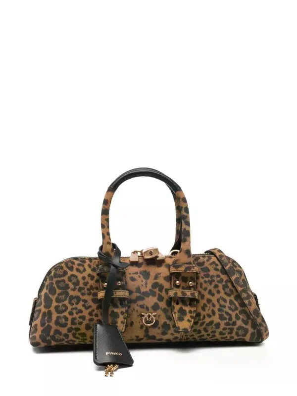 Pinko Leopard-print Tote Bag - Brown