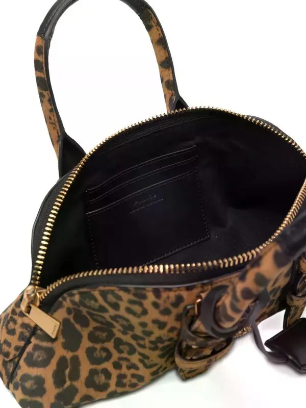 Pinko Leopard-print Tote Bag - Brown
