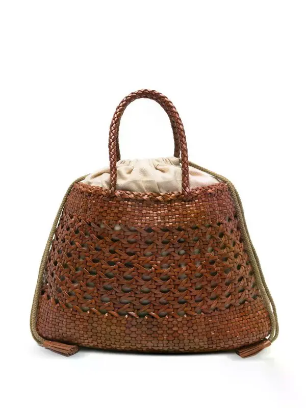 Dragon Diffusion Santa Cano Woven Leather Tote Bag - Brown